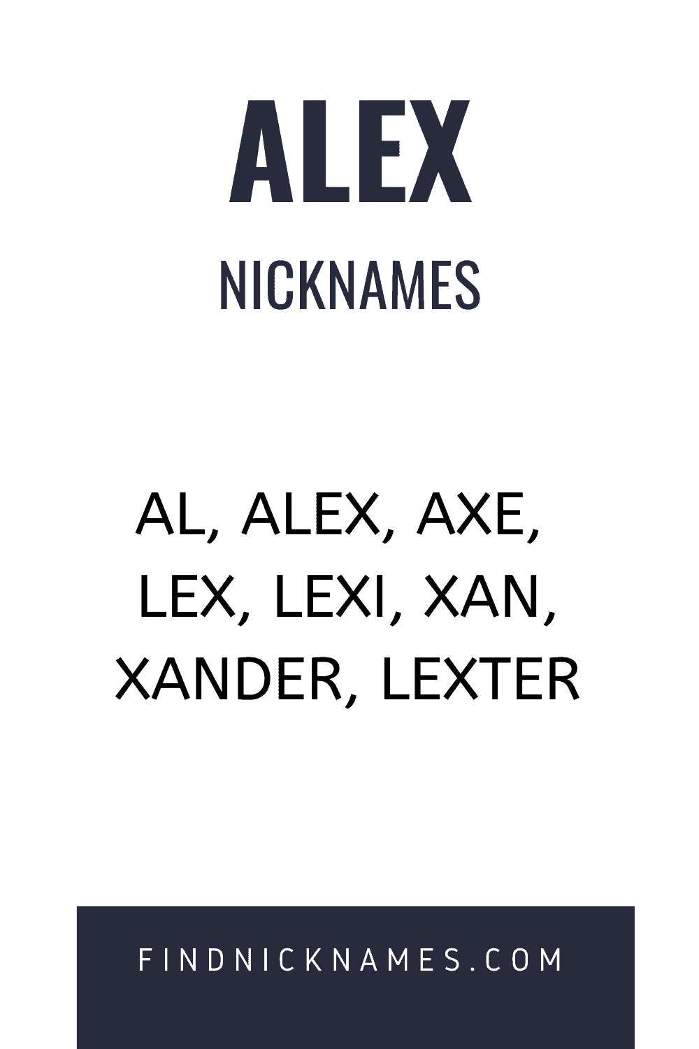 60 Awesome Nicknames For Alex Find Nicknames