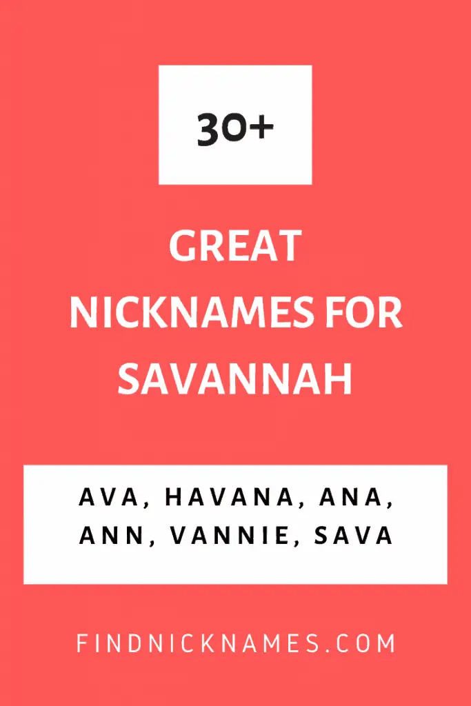 30+ Great Nicknames for Savannah — Find Nicknames