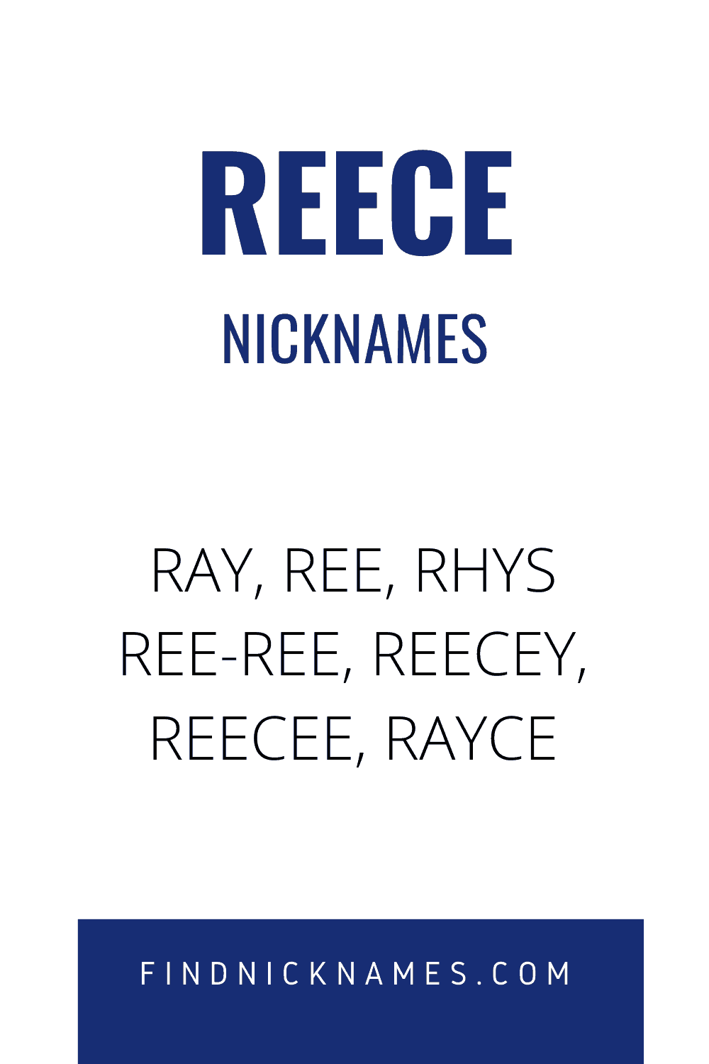 30+ Creative Nicknames for Reece/Reese — Find Nicknames