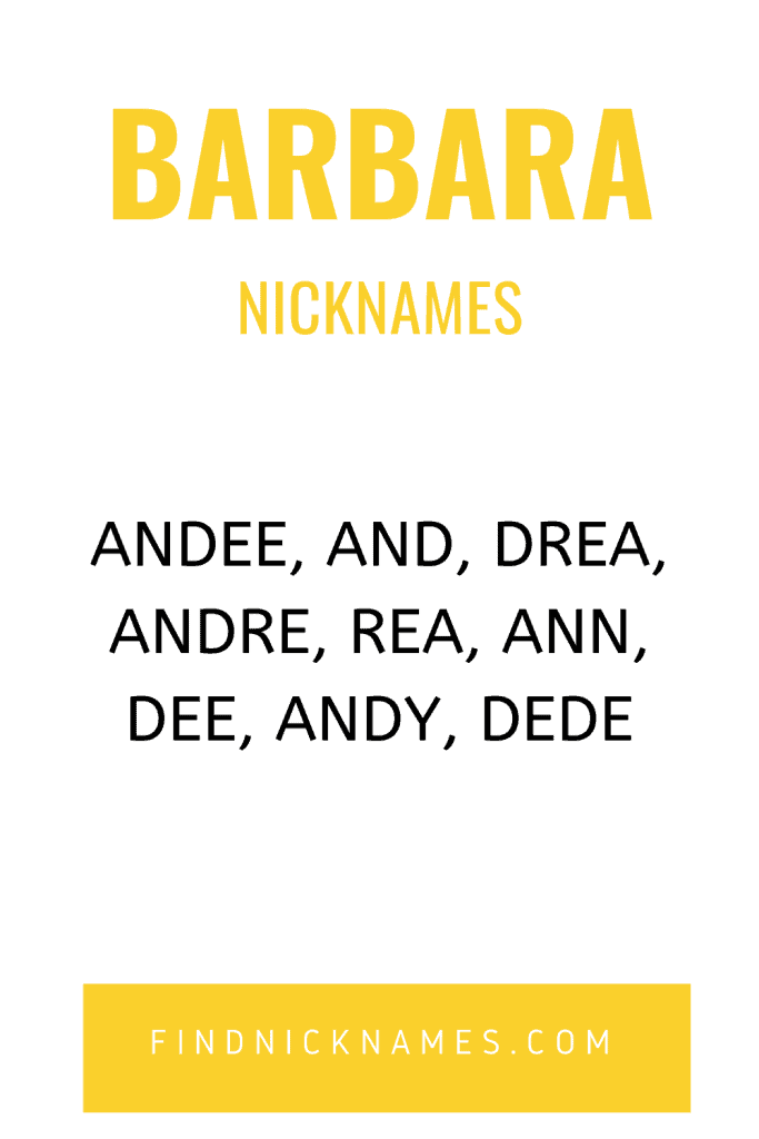 20+ Creative Nicknames for Barbara — Find Nicknames