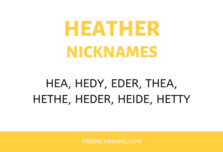 30+ Creative Nicknames for Heather — Find Nicknames