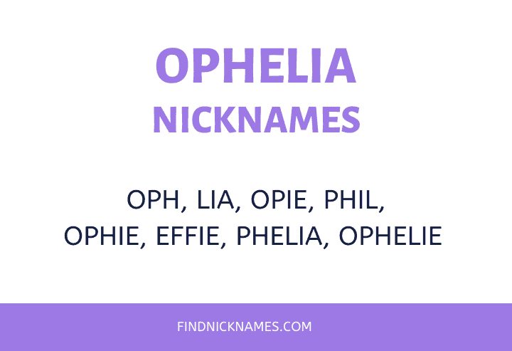 30+ Creative Nicknames for Ophelia — Find Nicknames